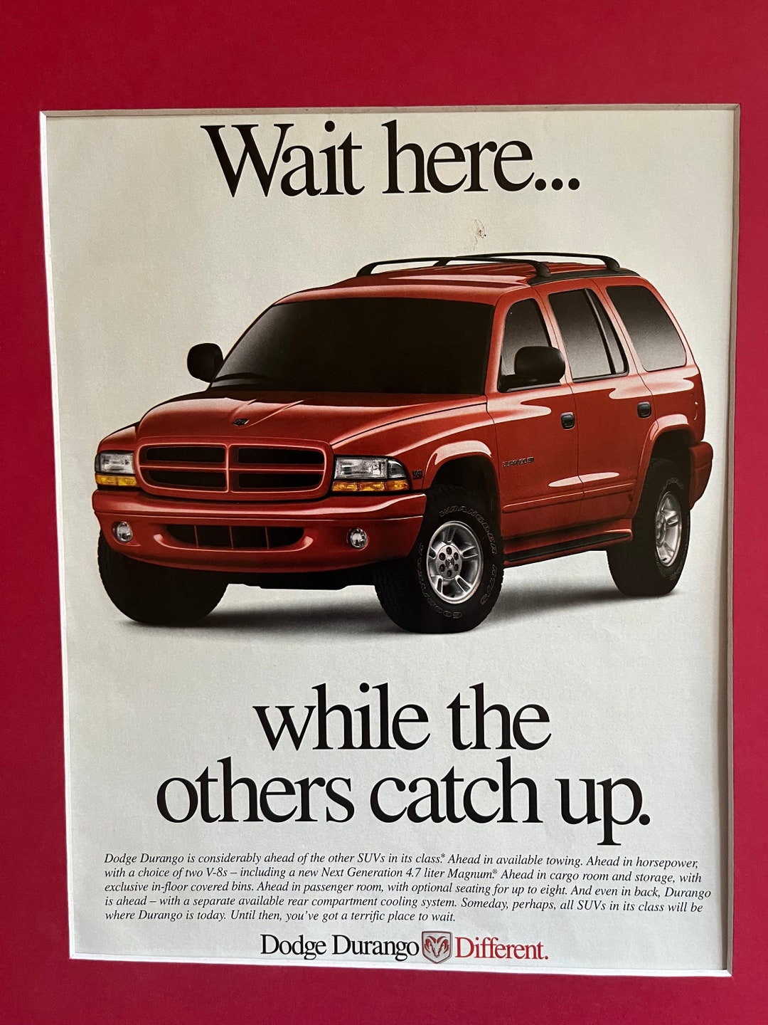 1990's Dodge Durango Print Advertisement - Etsy