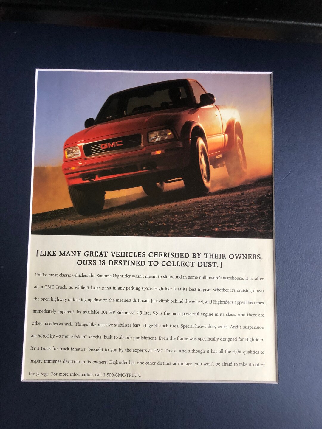1990's GMC Sonoma Vintage Advertisement - Etsy