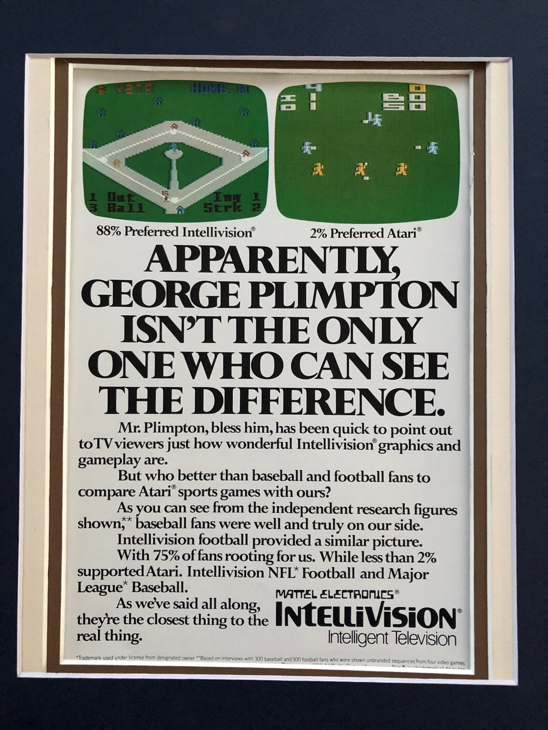 1980's Mattel Intellivision Advertisement - Etsy