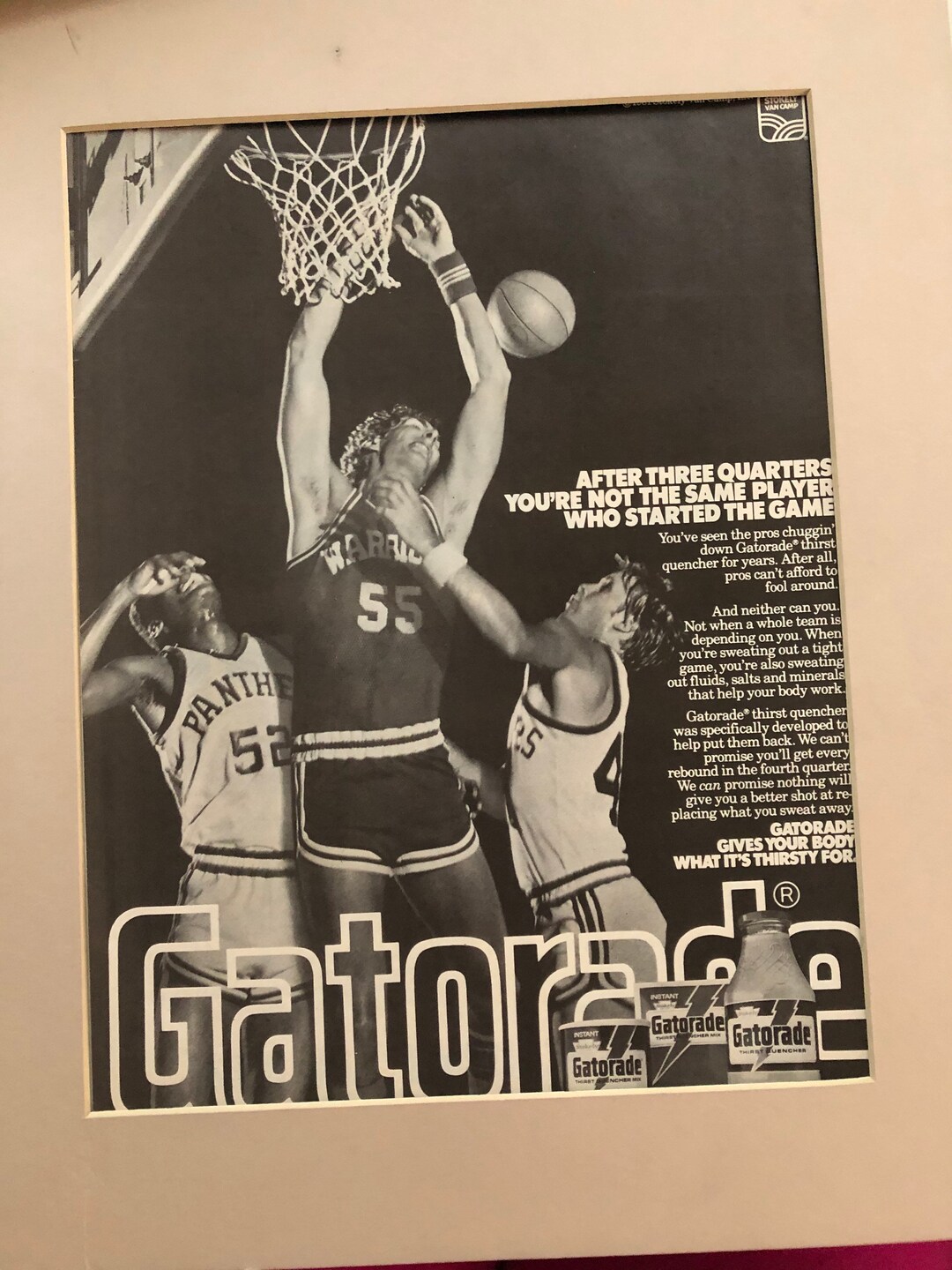 1980's Gatorade Print Advertisement "after 3 Quarters You're Not the ...