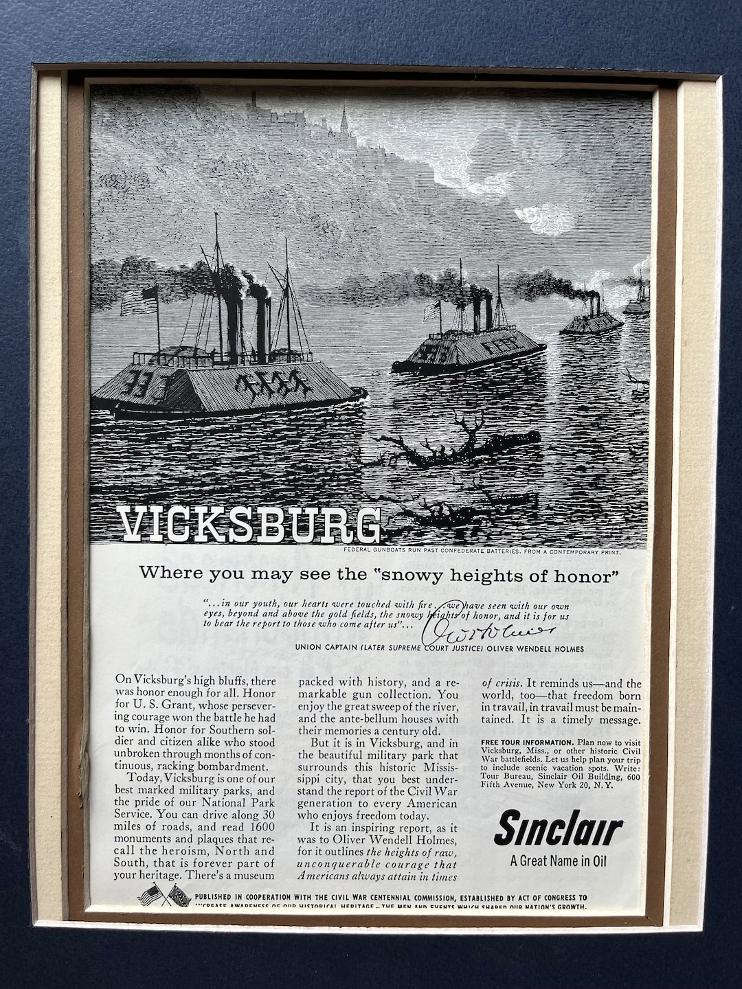 1960's Sinclair Oil Company Advertisement Vicksburg - Etsy