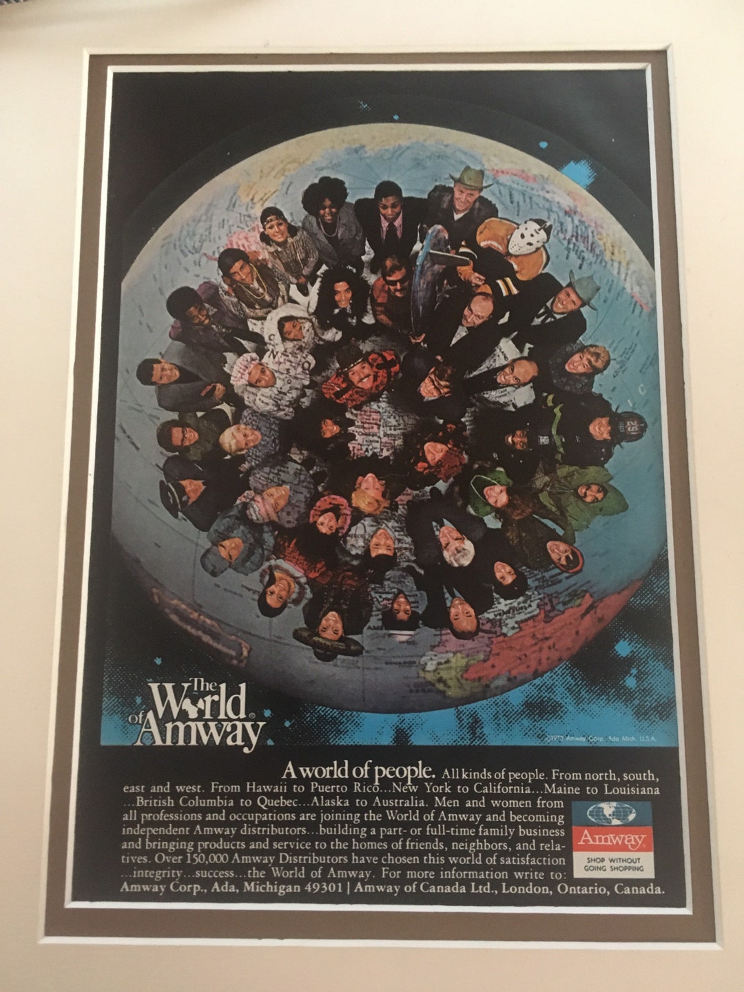 1970's Amway Print Advertisement "a World of People" - Etsy