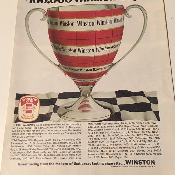 Winston Cup - Etsy