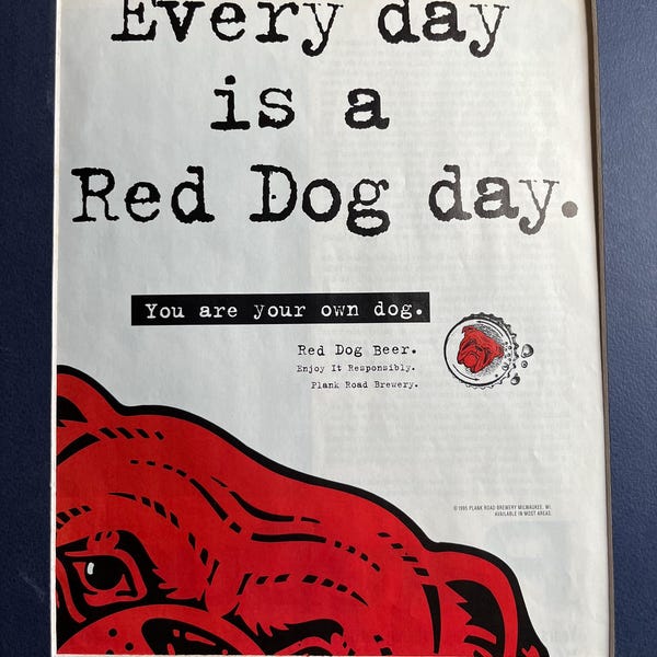 Red Dog Beer - Etsy