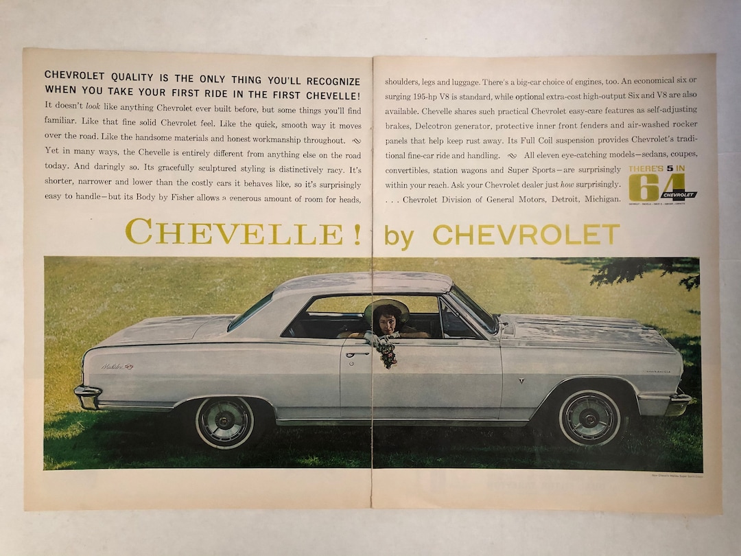 1960's Chevy Chevelle Advertisement - Etsy