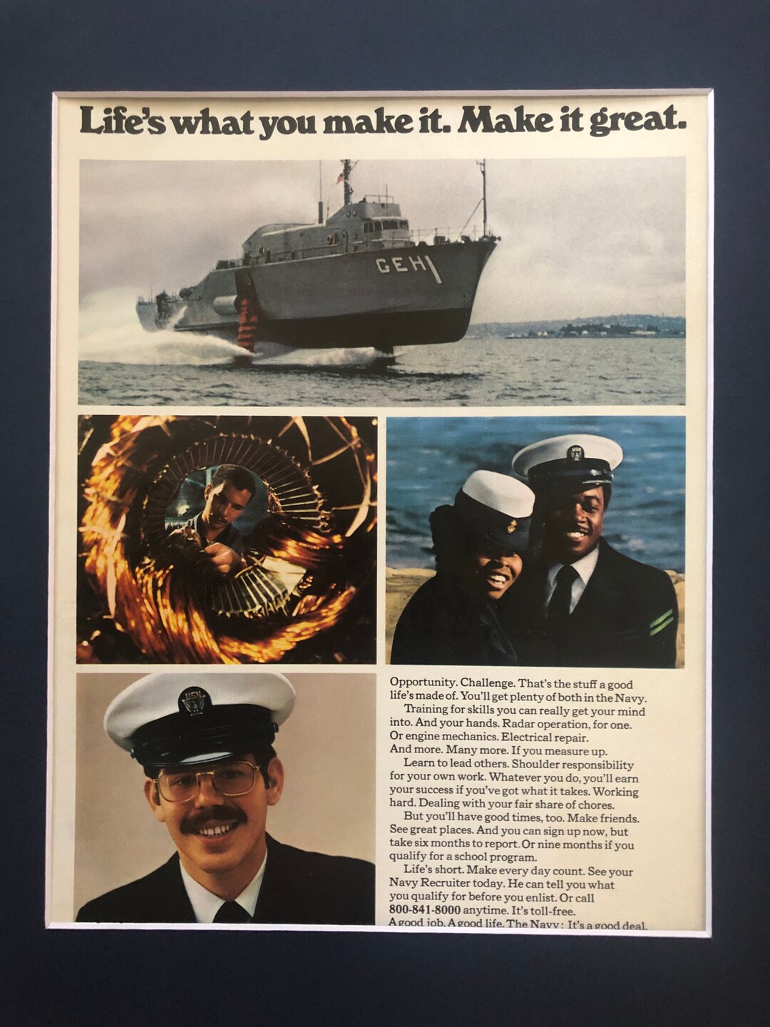 1970's United States Navy Advertisement - Etsy