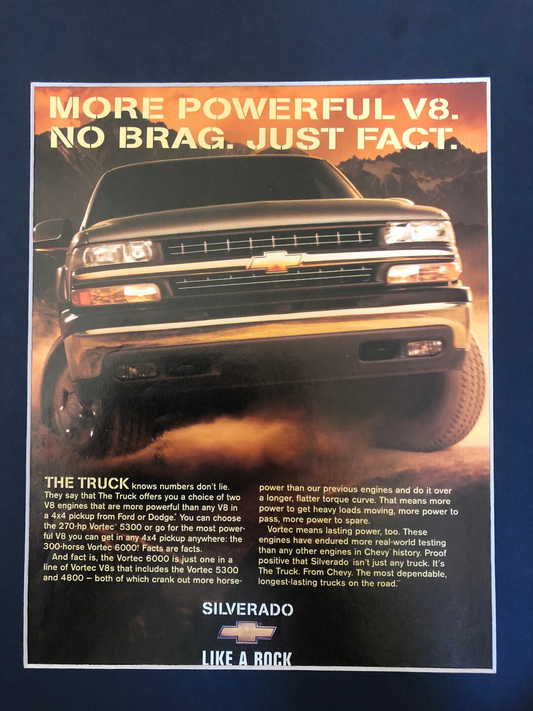 1990's Chevy Silverado Advertisement - Etsy