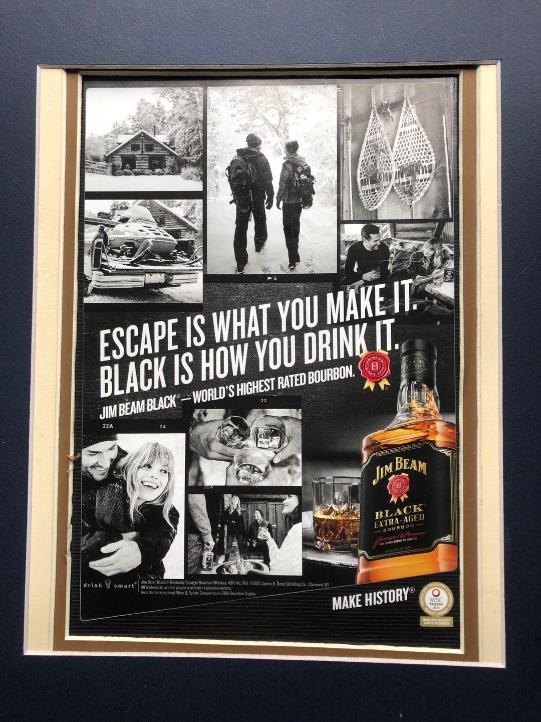 2000's Jim Beam Black Print Advertisement - Etsy