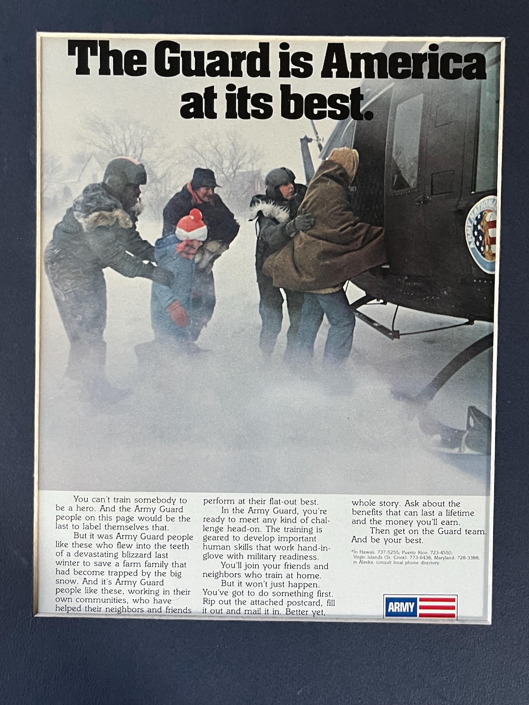 1980's United States Army National Guard Advertisement - Etsy