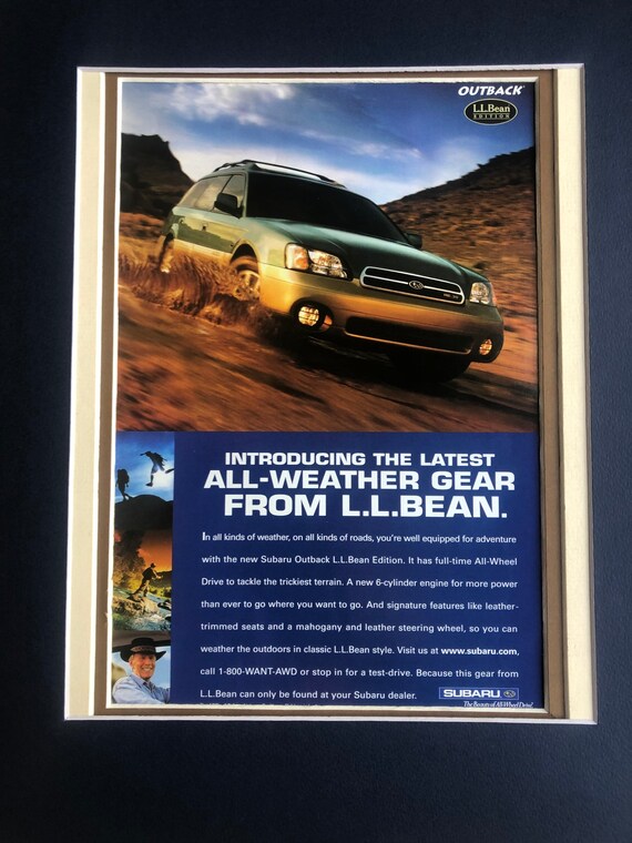 2000'S Subaru Outback L.L. Bean Edition Advertisement | Etsy