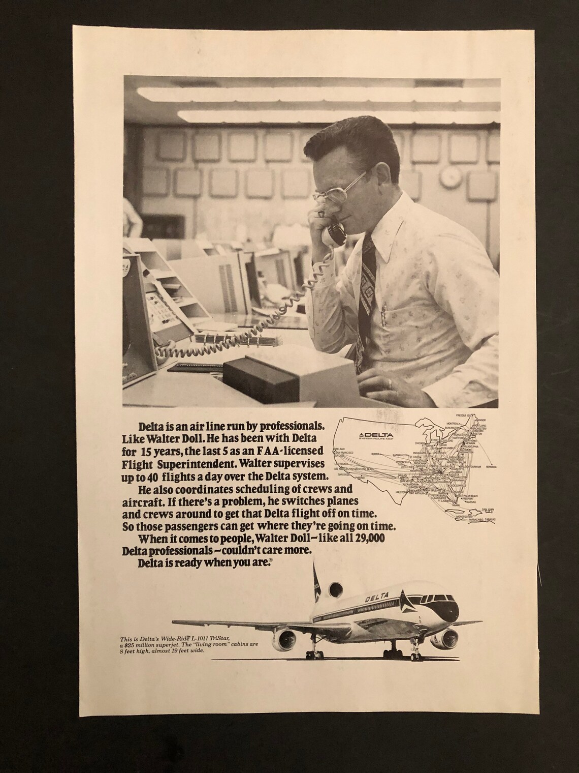 1970's Delta Airlines Print Advertisement flight - Etsy