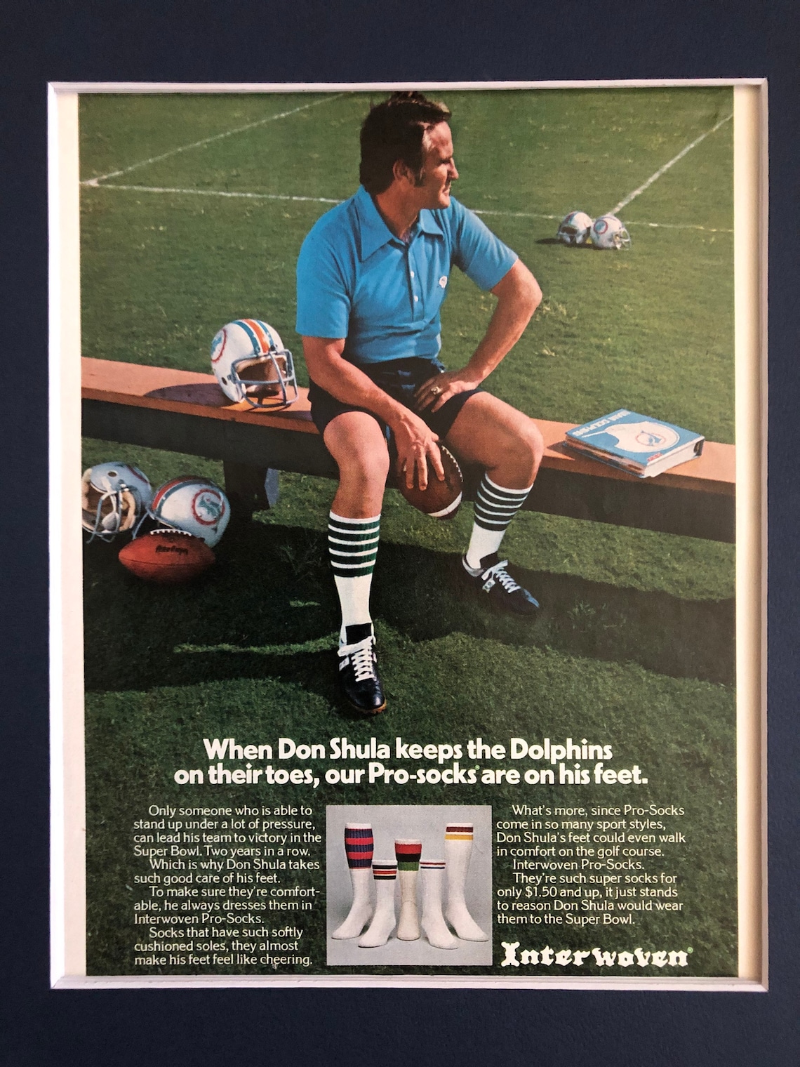 1970s Don Shula Miami Dolphins Interwoven Print - Etsy