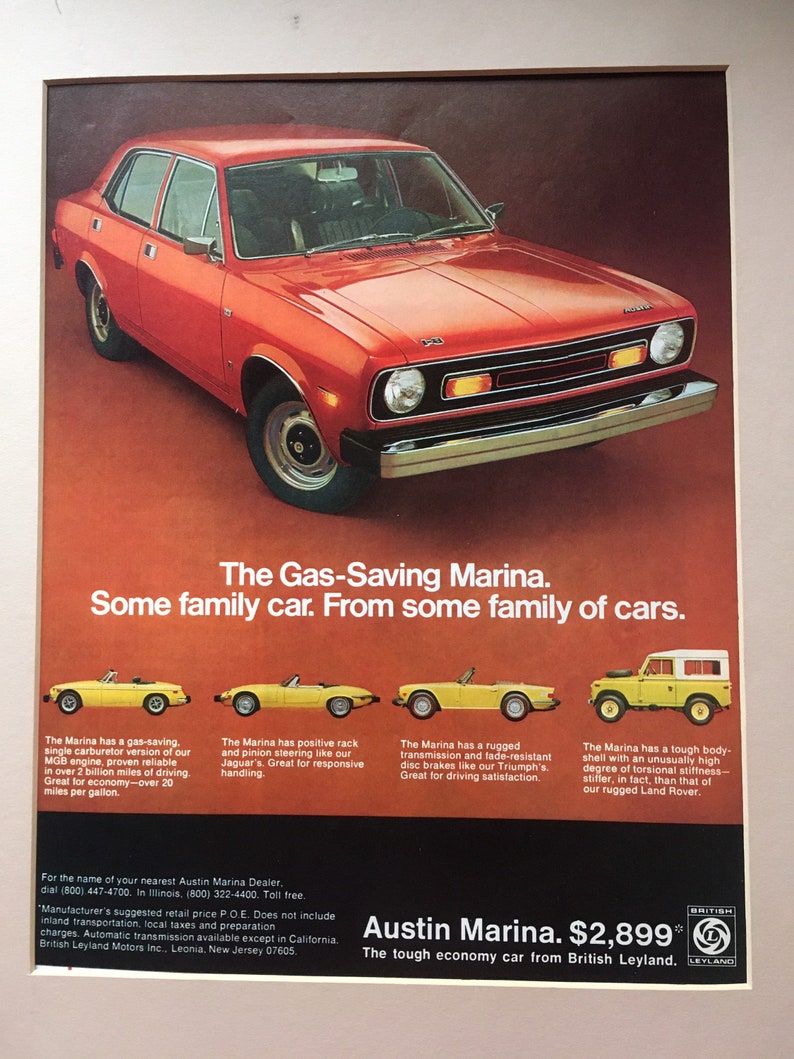1970's Austin Marina Print Advertisement - Etsy Canada