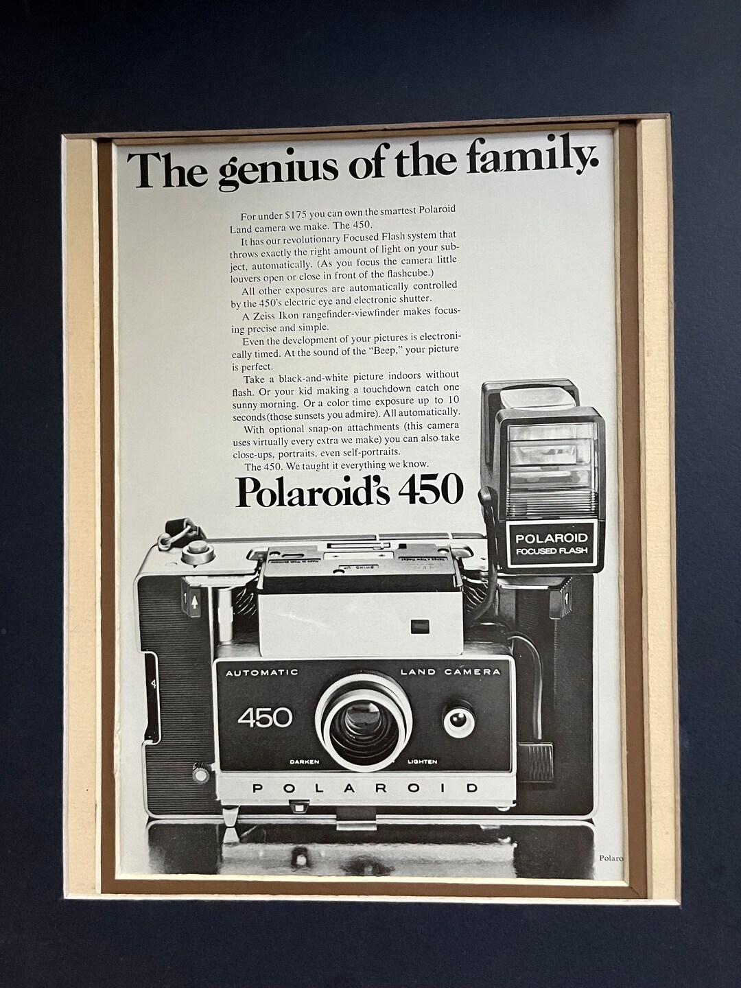 1970's Polaroid's 450 Advertisement - Etsy