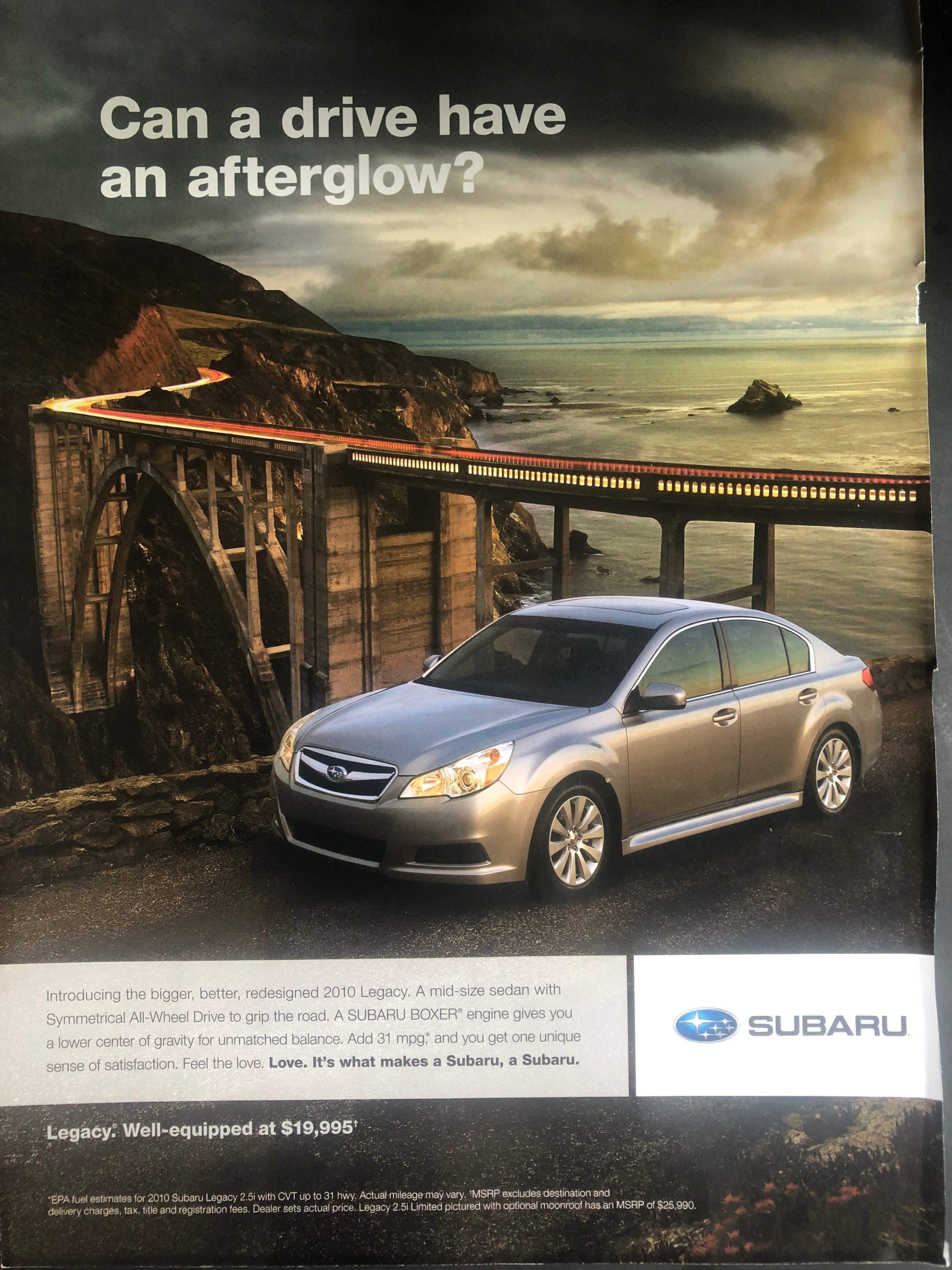 00's Subaru Legacy Advertisement - Etsy