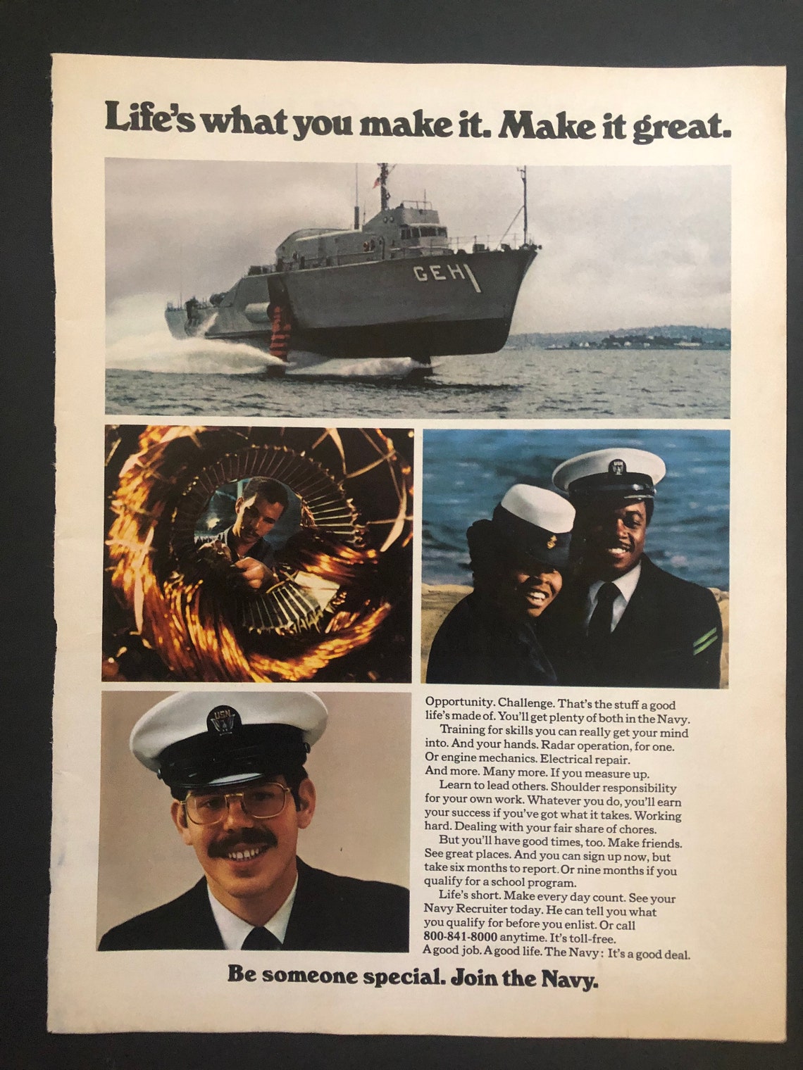 1970's United States Navy Advertisement - Etsy