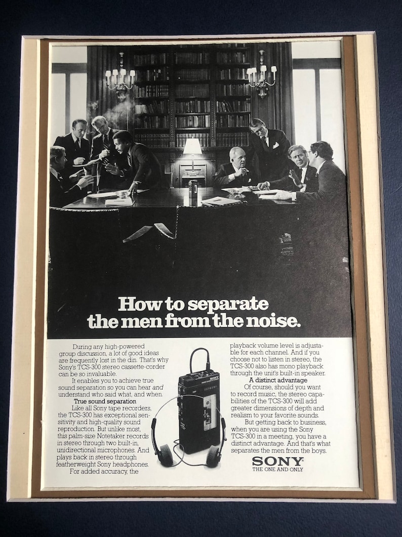 1980's Sony Walkman Advertisement how to Separate the Men From the ...