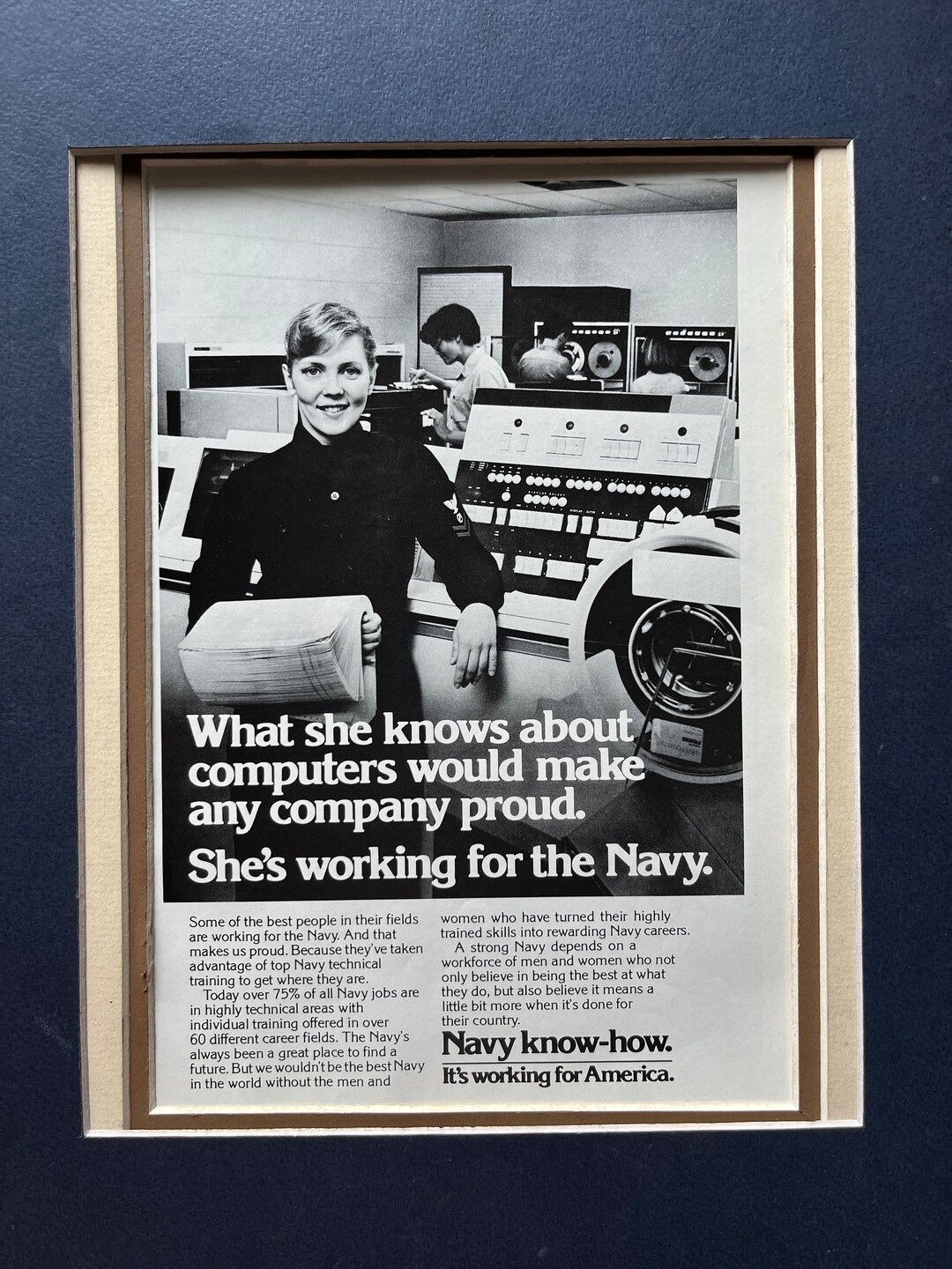 1980's US Navy Print Advertisement - Etsy