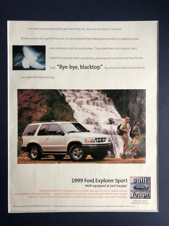 1990's Ford Explorer Advertisement bye-bye | Etsy