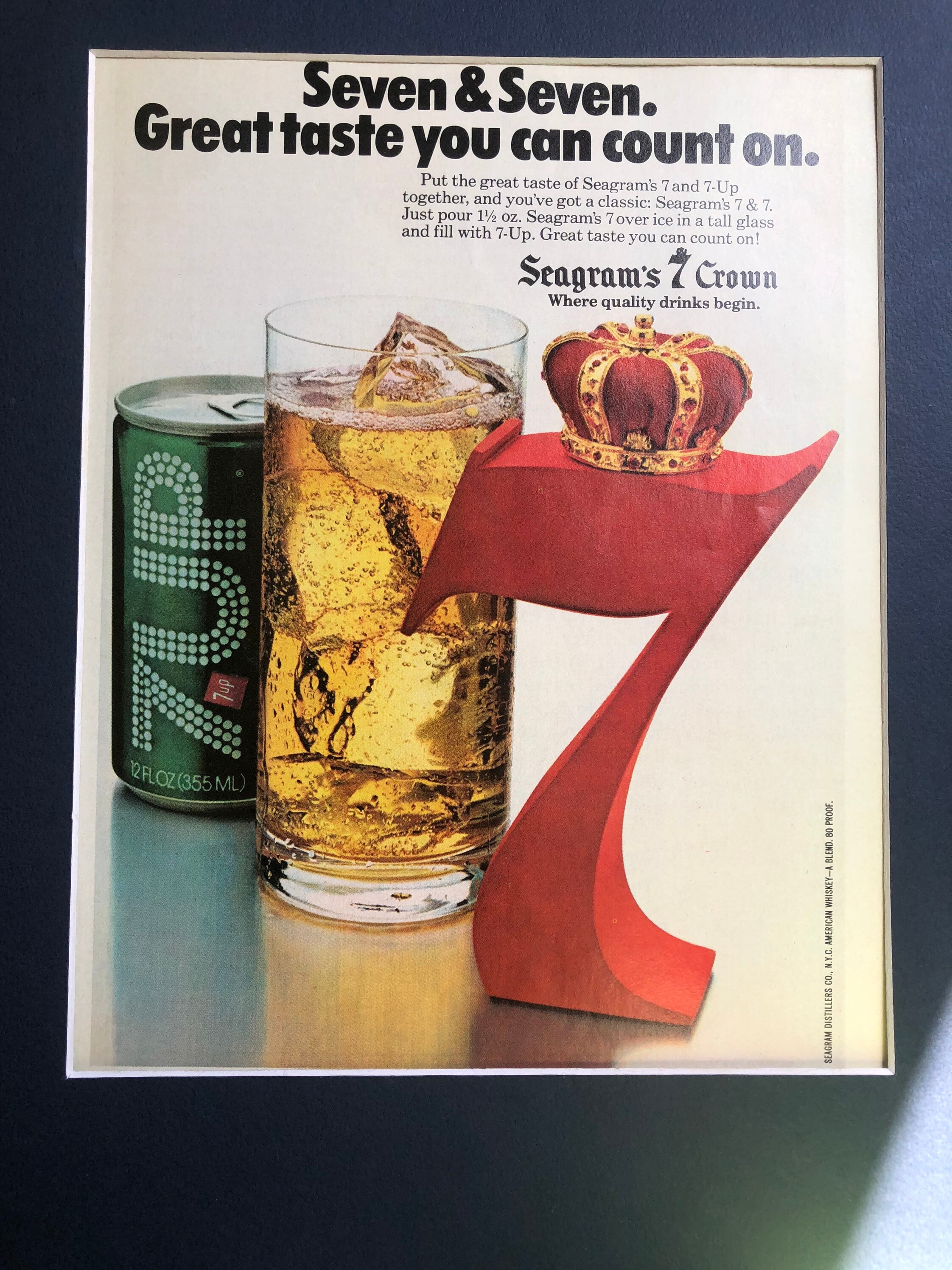 1970's Seven & Seven Print Advertisement - Etsy