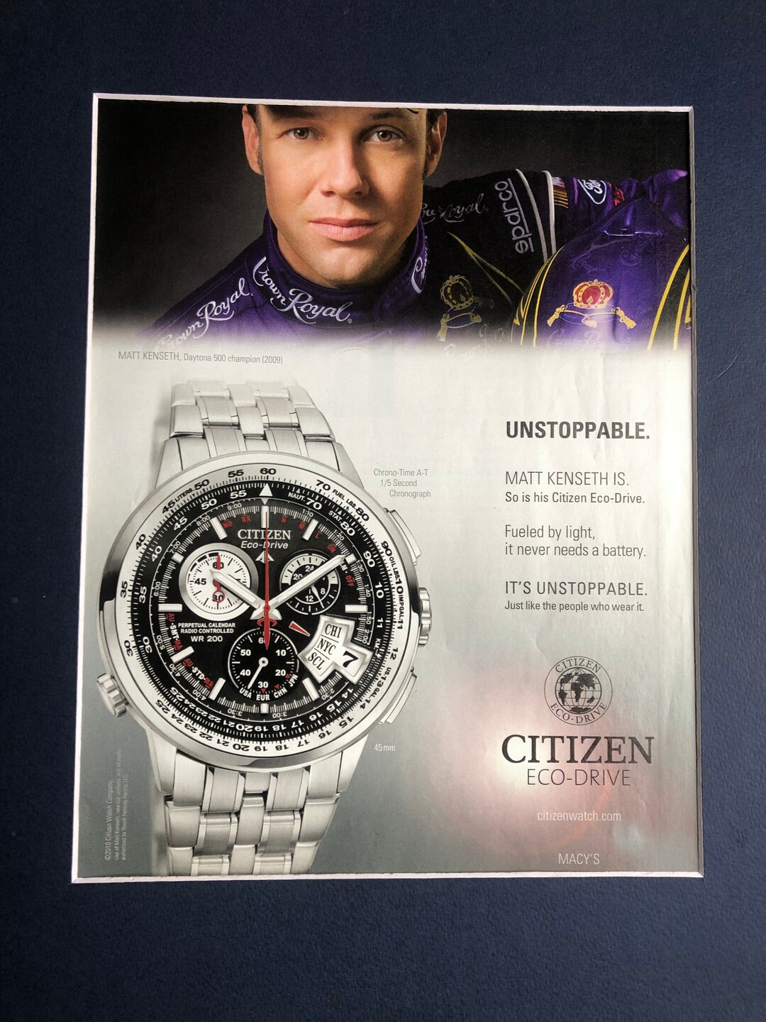 2000's Matt Kenseth Citizen Watch Advertisement - Etsy