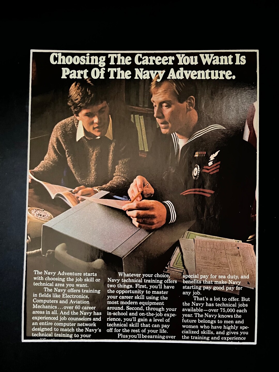 1980's United States Navy Advertisement - Etsy