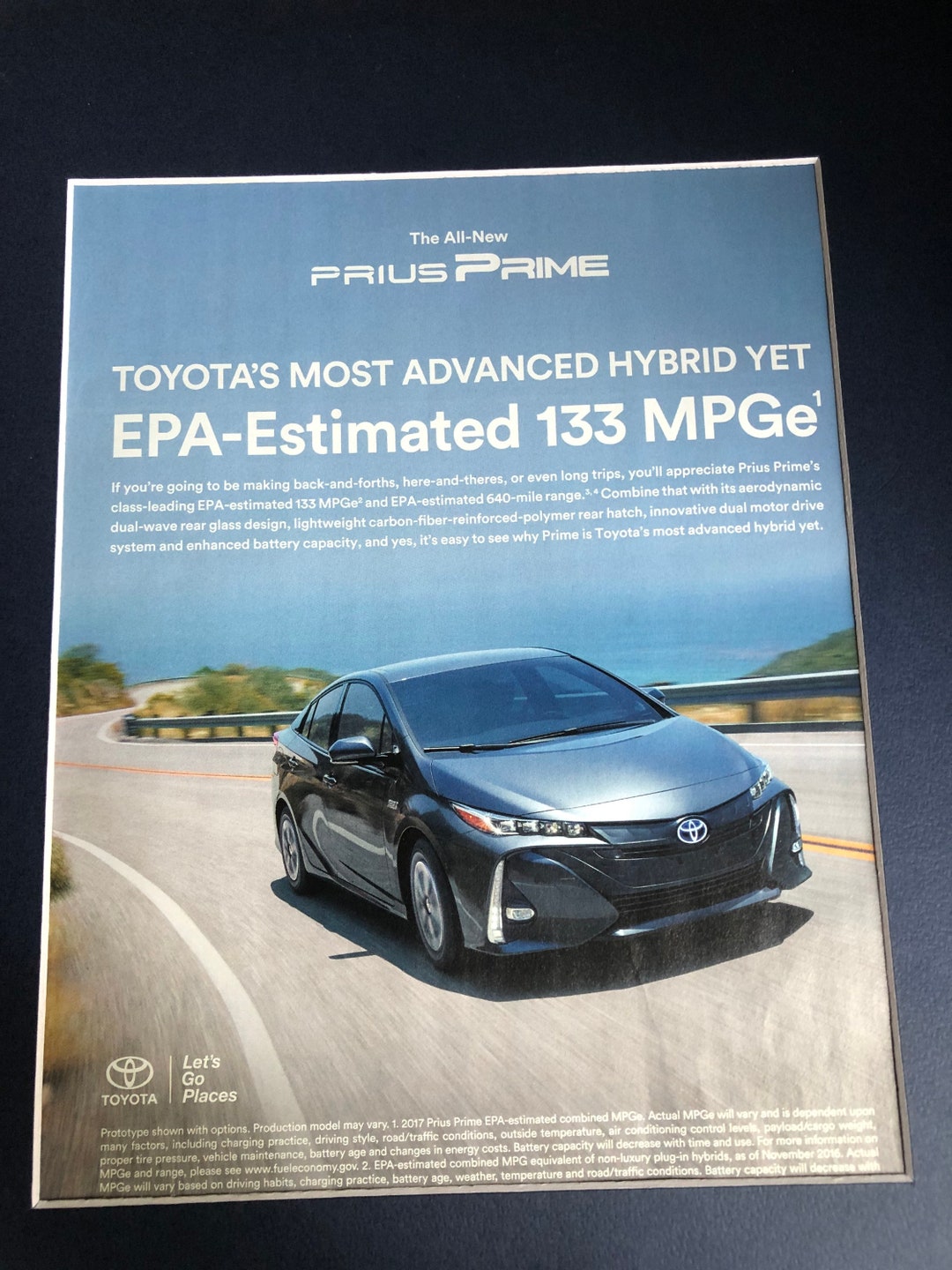 2000's Toyota Prius Prime Advertisement - Etsy