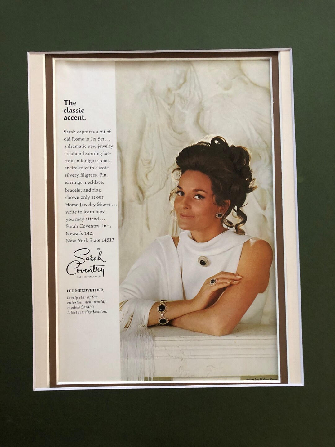 1970's Actress Lee Meriwether Sarah Coventry Jewelry Advertisement - Etsy