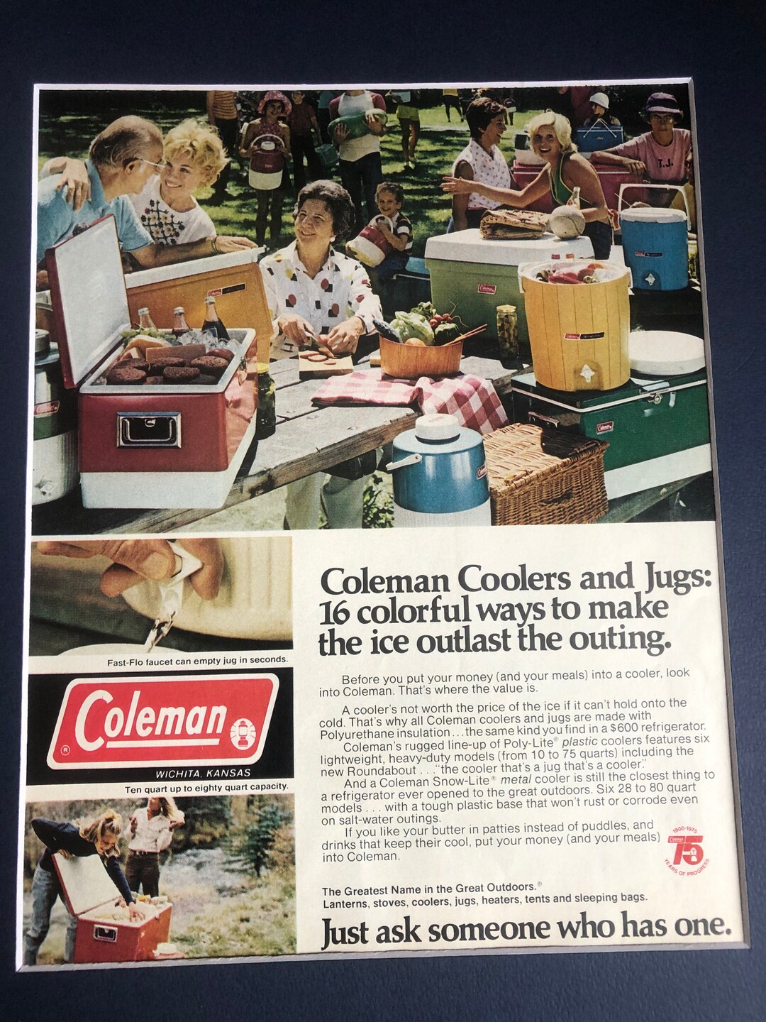 1970's Coleman Original Print Advertisement - Etsy
