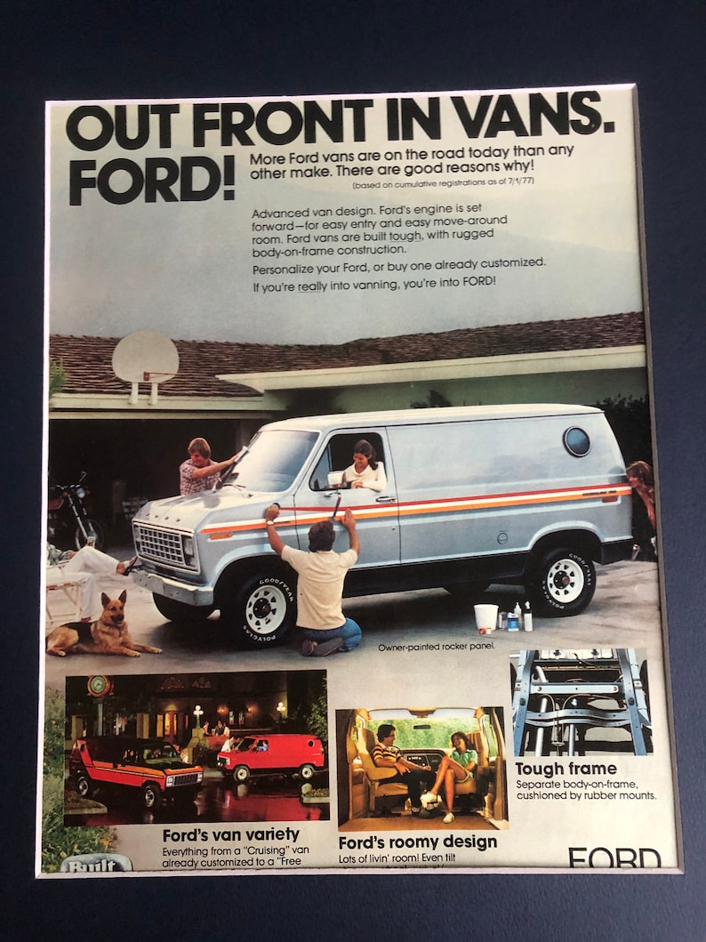 1970's Ford Van Vintage Print Advertisement - Etsy
