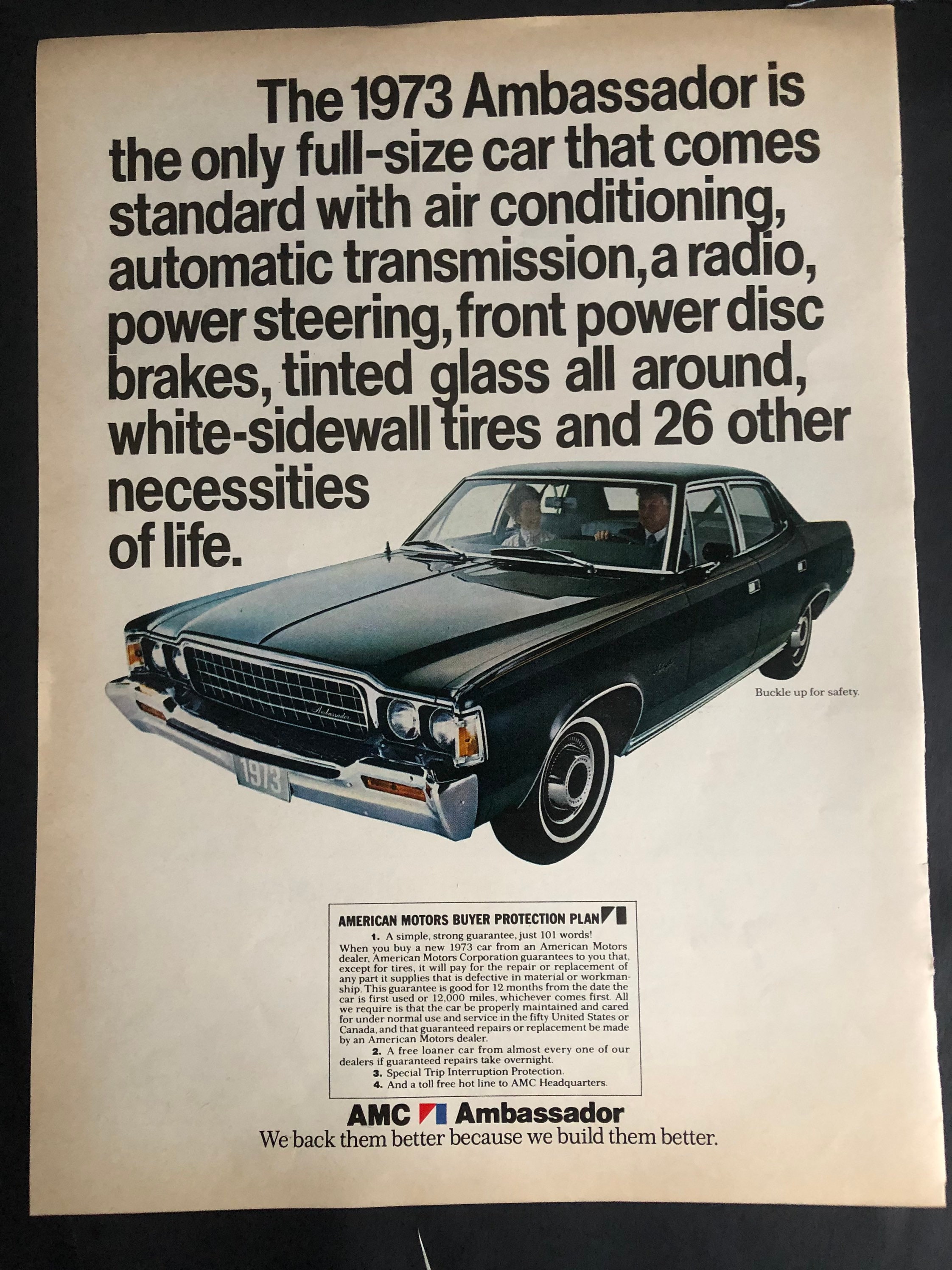 1970's AMC Ambassador Advertisement - Etsy
