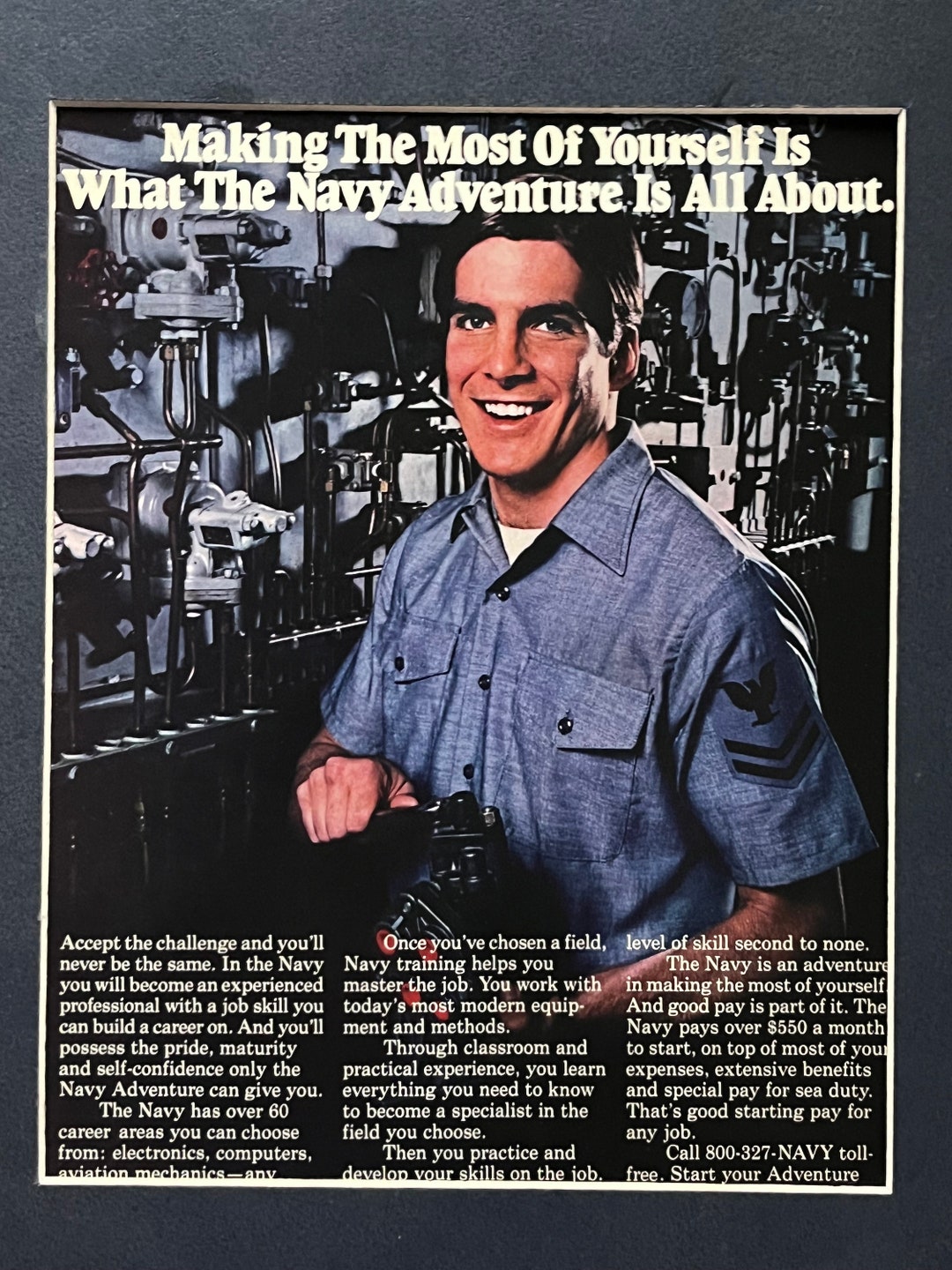 1980's United States Navy Advertisement "making the Most of Yourself Is ...