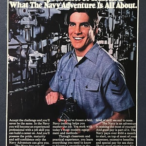 1980's United States Navy Advertisement "making the Most of Yourself Is ...