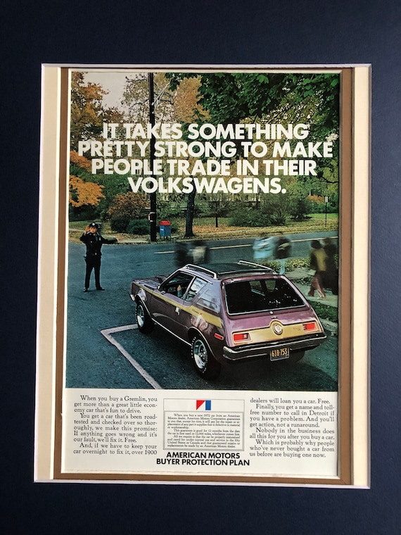 1970's AMC Gremlin Print Advertisement it Takes - Etsy