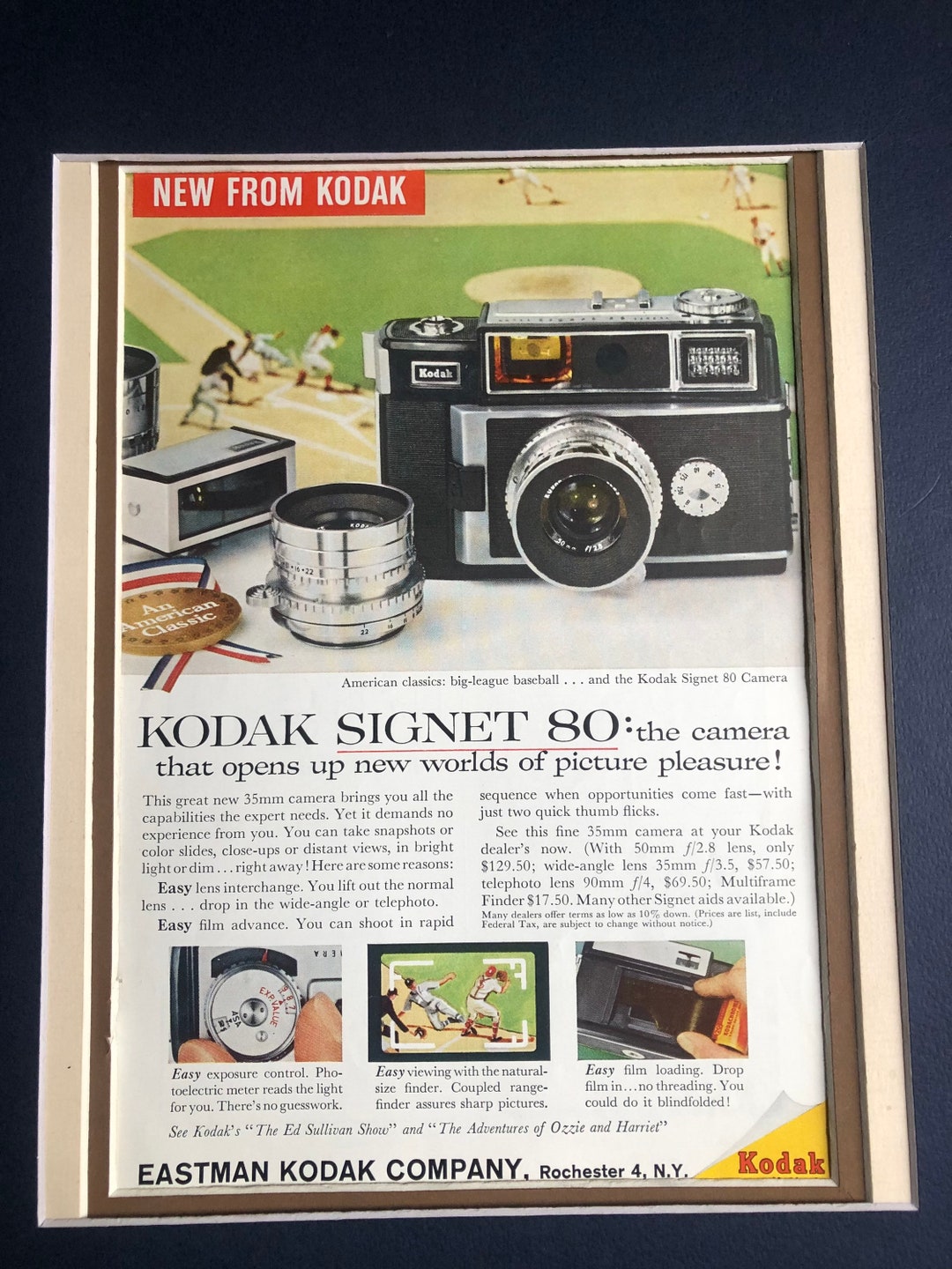 1950's Kodak Signet 80 Vintage Advertisement - Etsy