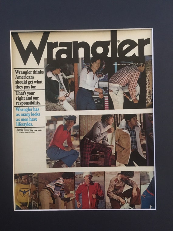 1970's Wrangler Clothing Advertisement | Etsy