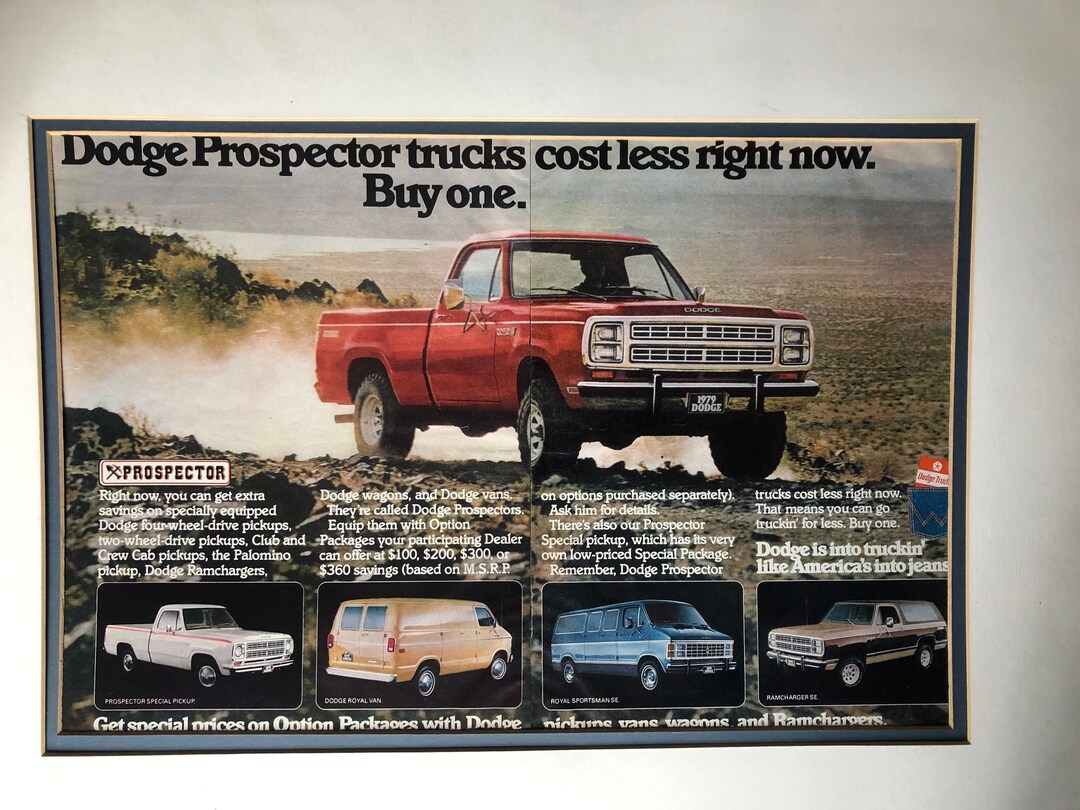 1970's Dodge Prospector Trucks Advertisement 2 Pgs - Etsy