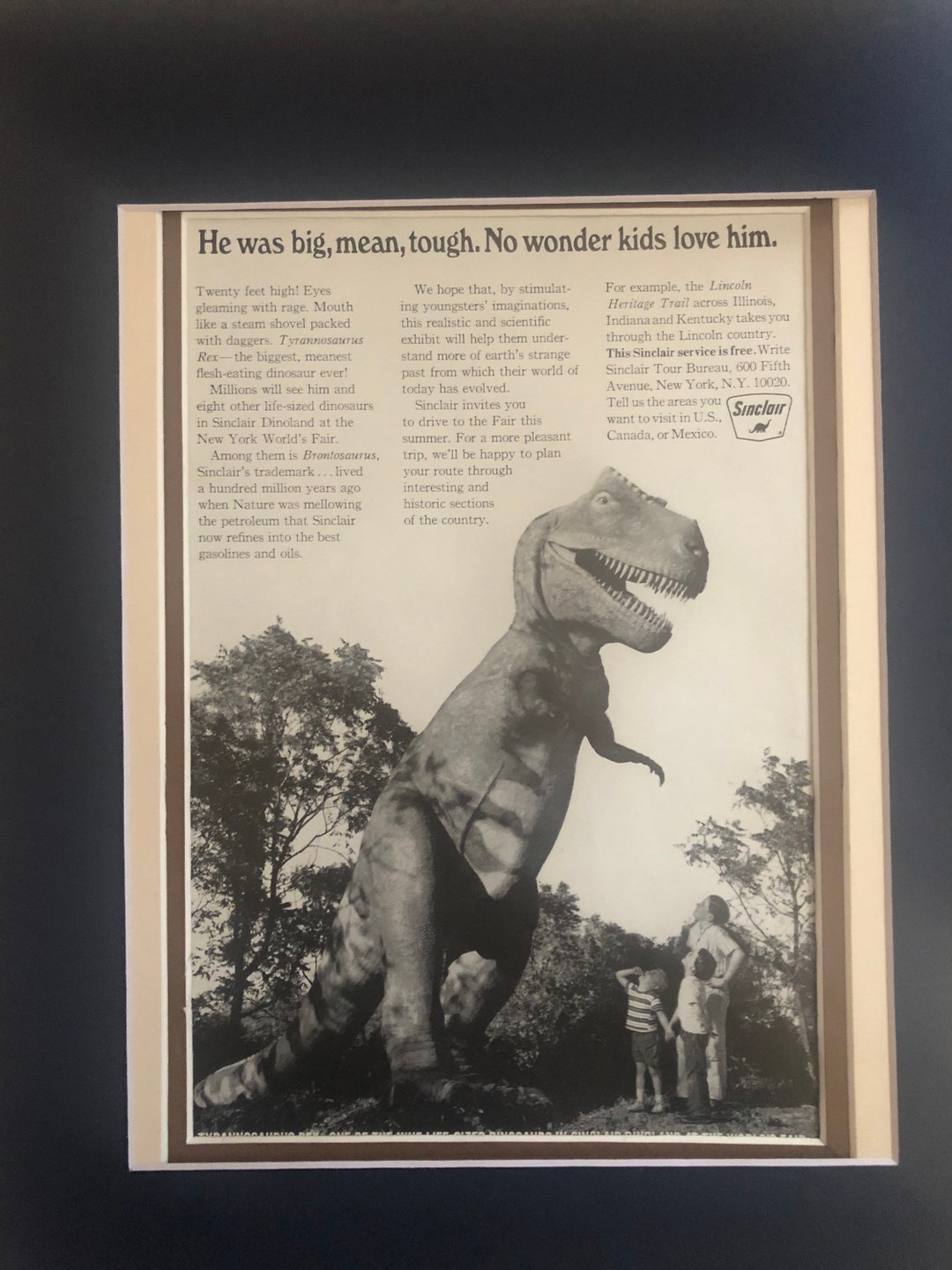 1960's Sinclair Dinoland Advertisement - Etsy