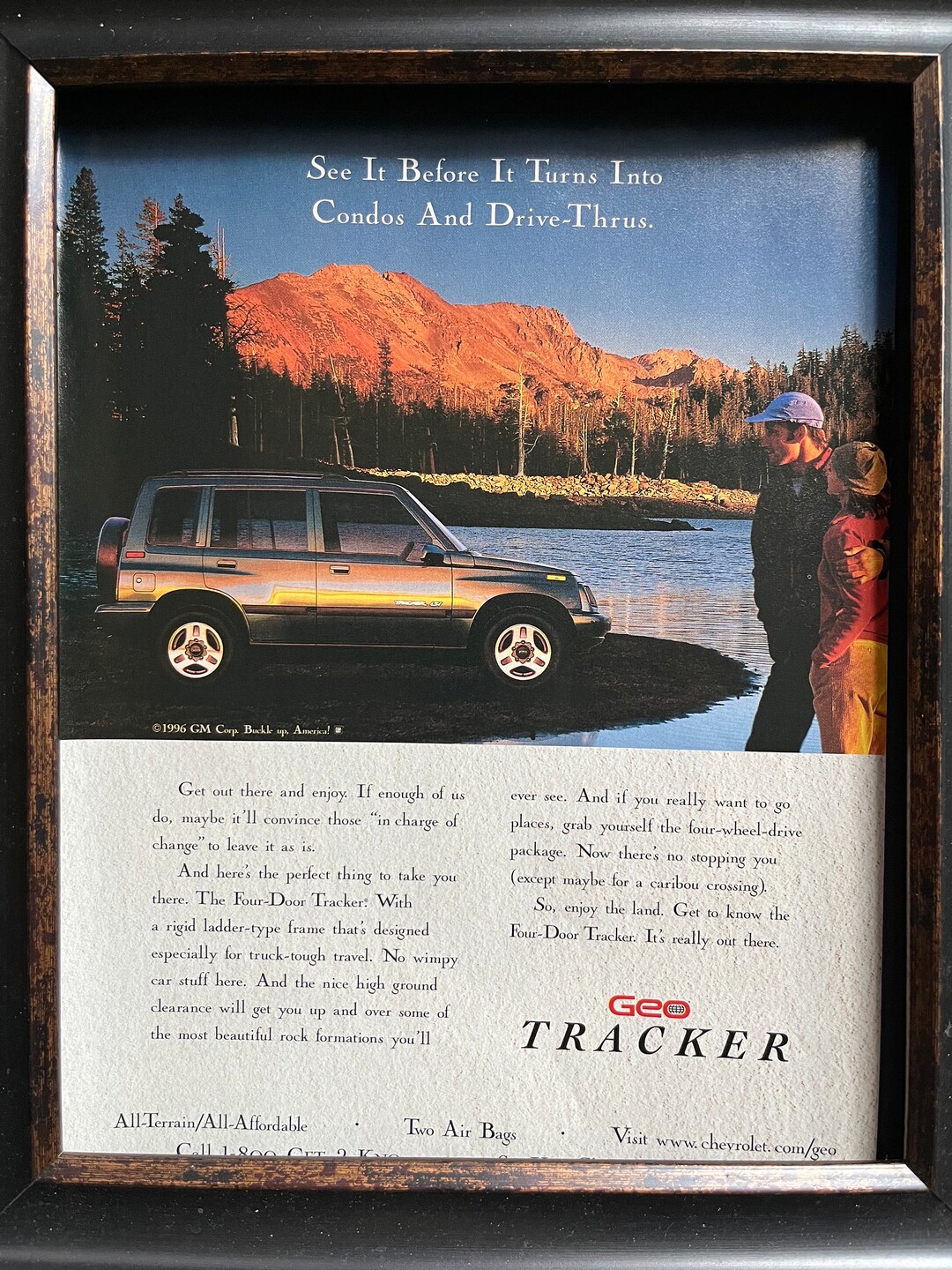 1990's Geo Tracker Print Advertisement - Etsy
