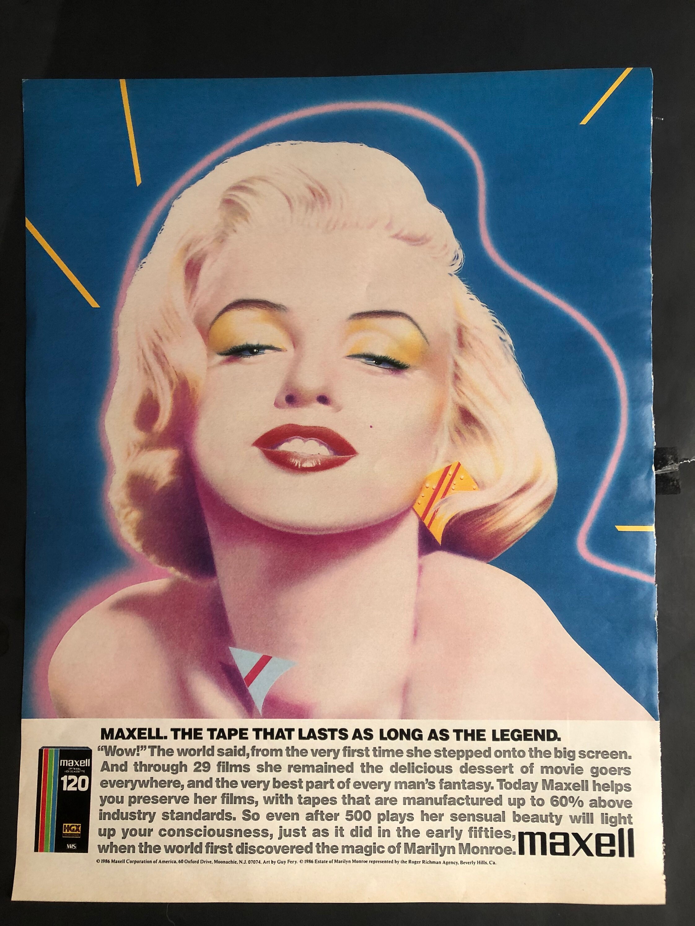 1980's Maxell Marilyn Monroe Advertisement - Etsy