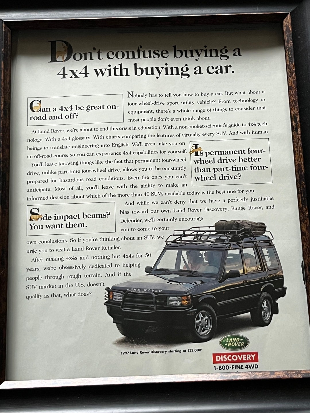 2000's Land Rover Discovery Advertisement - Etsy