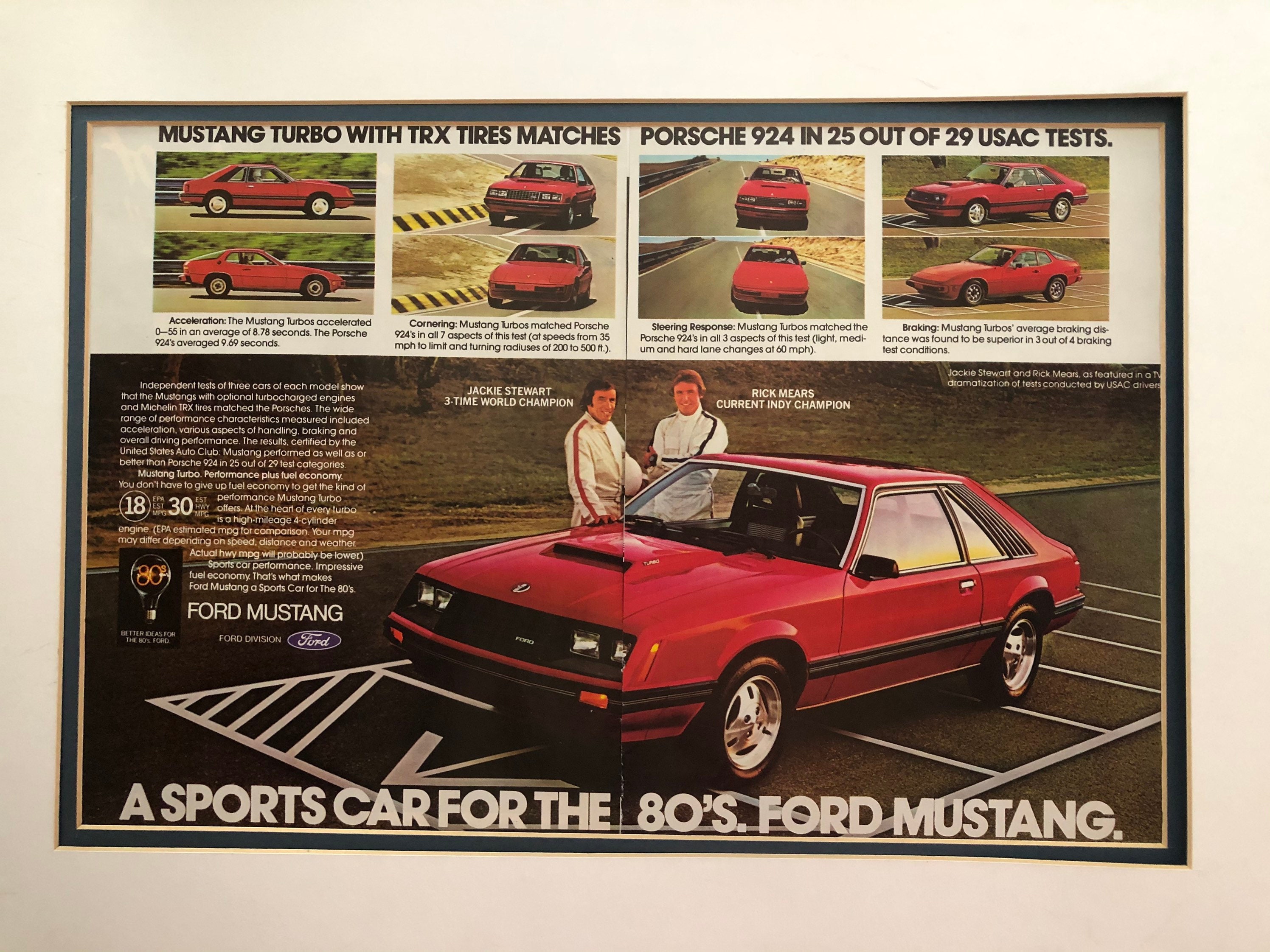 1980's Ford Mustang Advertisement a Sports Car for the 80's Jackie ...
