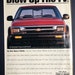 1990's Chevy S-series Pickup Truck 4x4 Advertisement "blow up the Tv ...