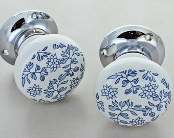G Decor Sea Blue Rhodes Crackle Glaze Mortice Door Knobs Set - Etsy UK