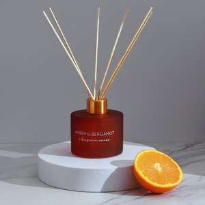 G Decor Amber and Bergamot Scented Reed Diffuser With Gift Box ...