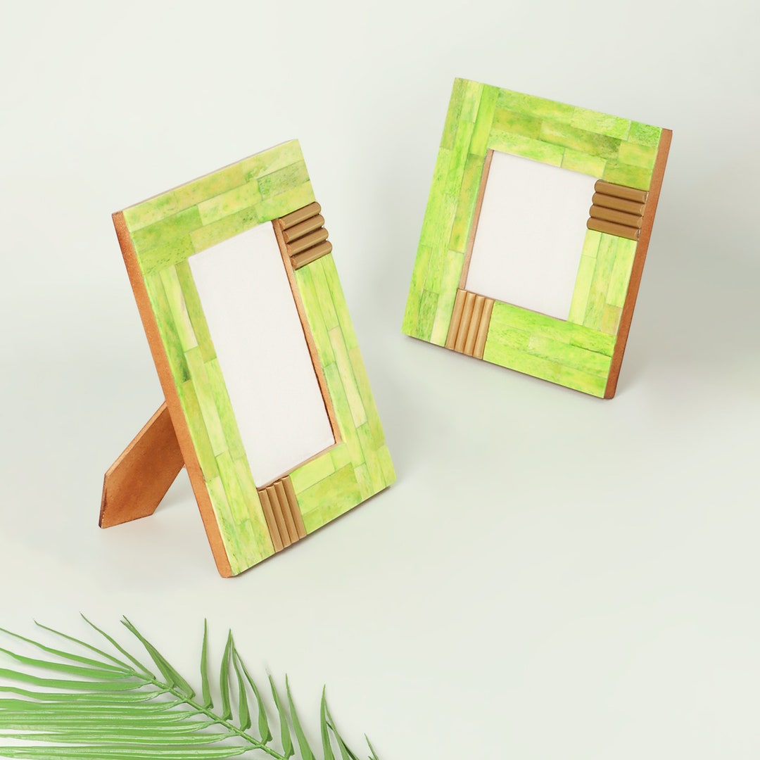 G Decor Green Wood Stylish Photo Frames - Etsy