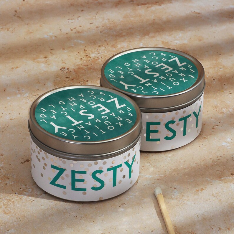 G Decor Set of 2 Scented Zesty Tropical Pineapple Blue Tin Candles Gift ...