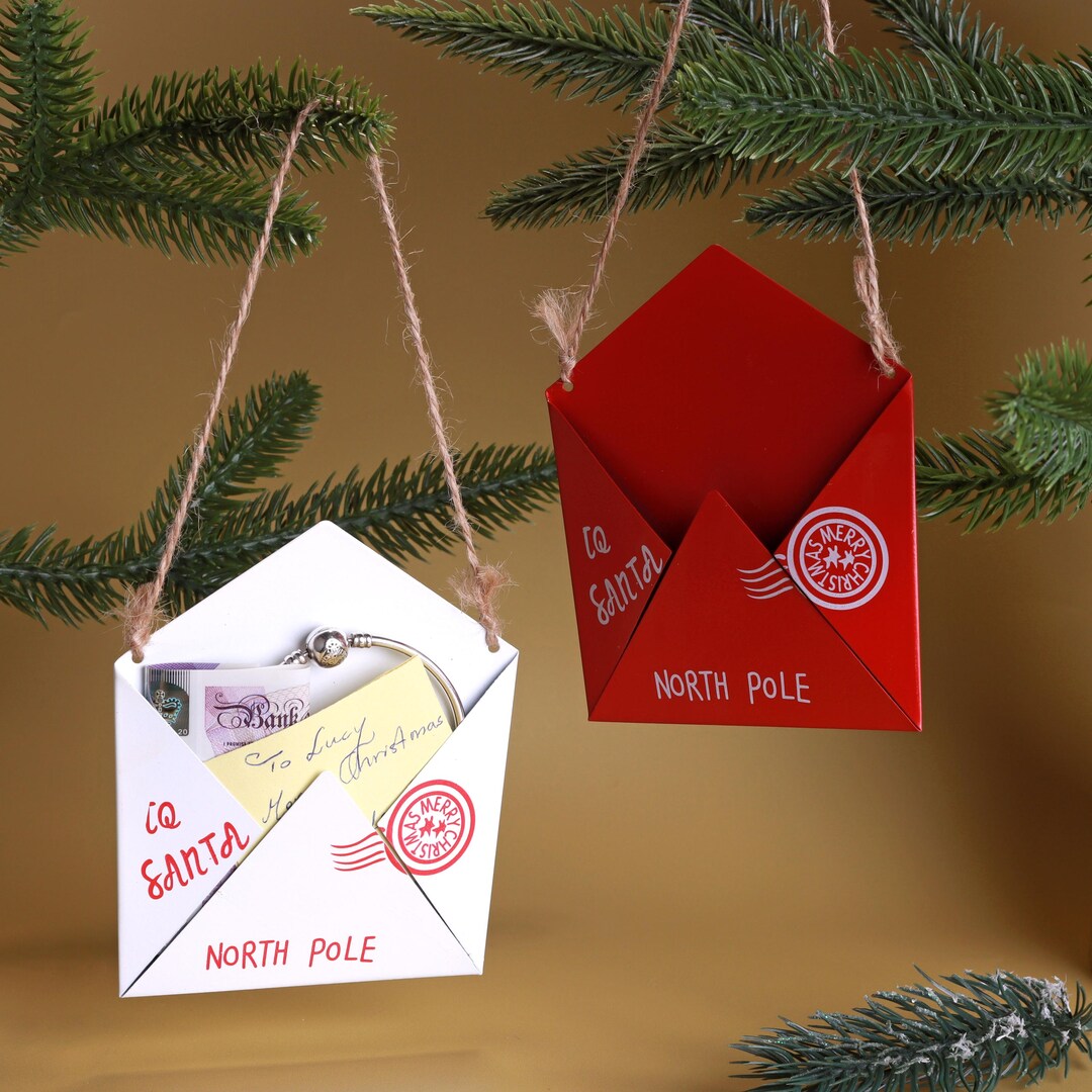G Decor Magical Santa Letter Envelope Christmas Tree Hanging Decoration ...