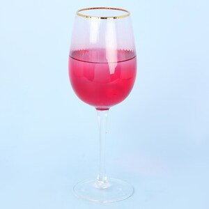 G Decor Set of 4 Monroe Ribbed Ombre Pink Wine Drinking Glasses - Etsy