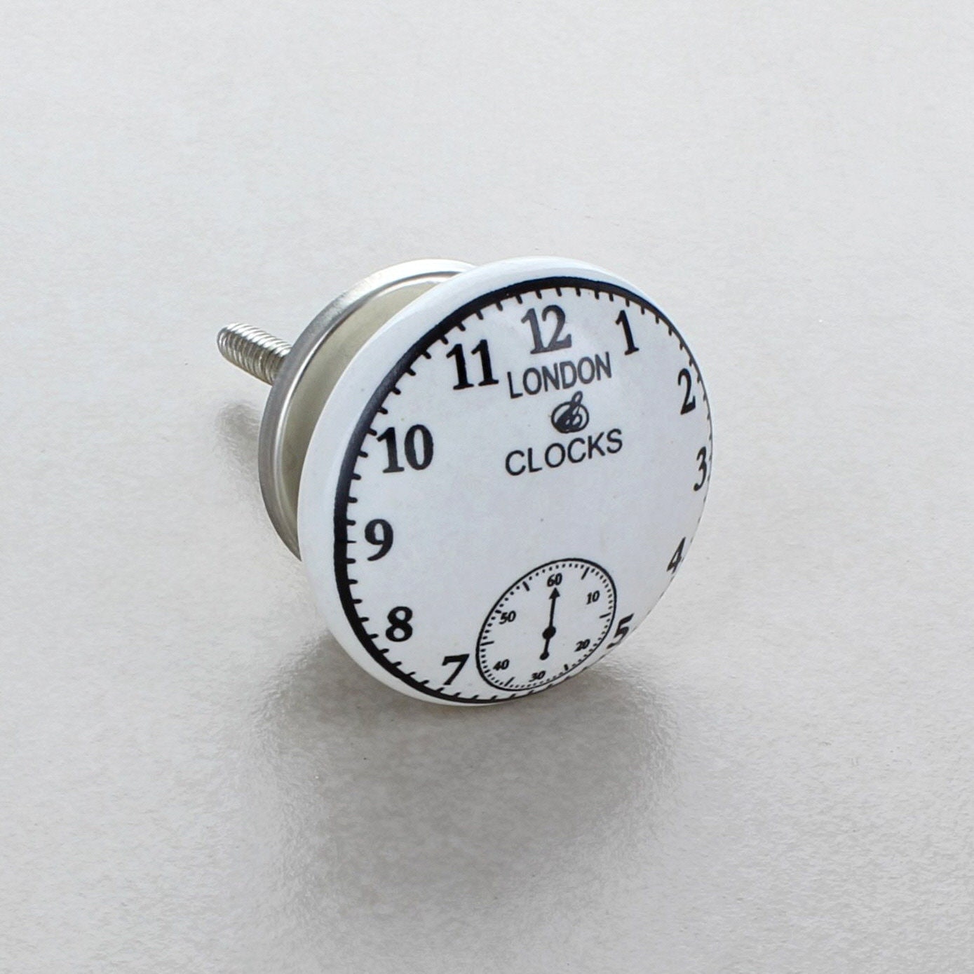 G Decor Clock Face Ceramic Door Knobs Cupboard Knobs - Etsy